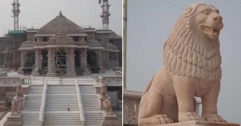 Ayodhya First pictures of the grand lion gate of Ram temple revealed ...